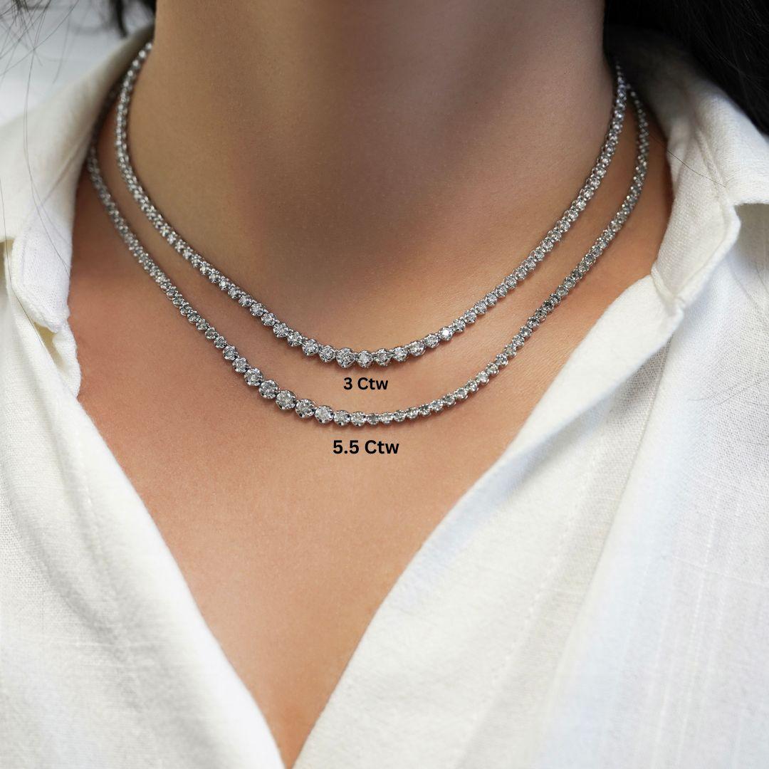 3ct diamond tennis necklace store