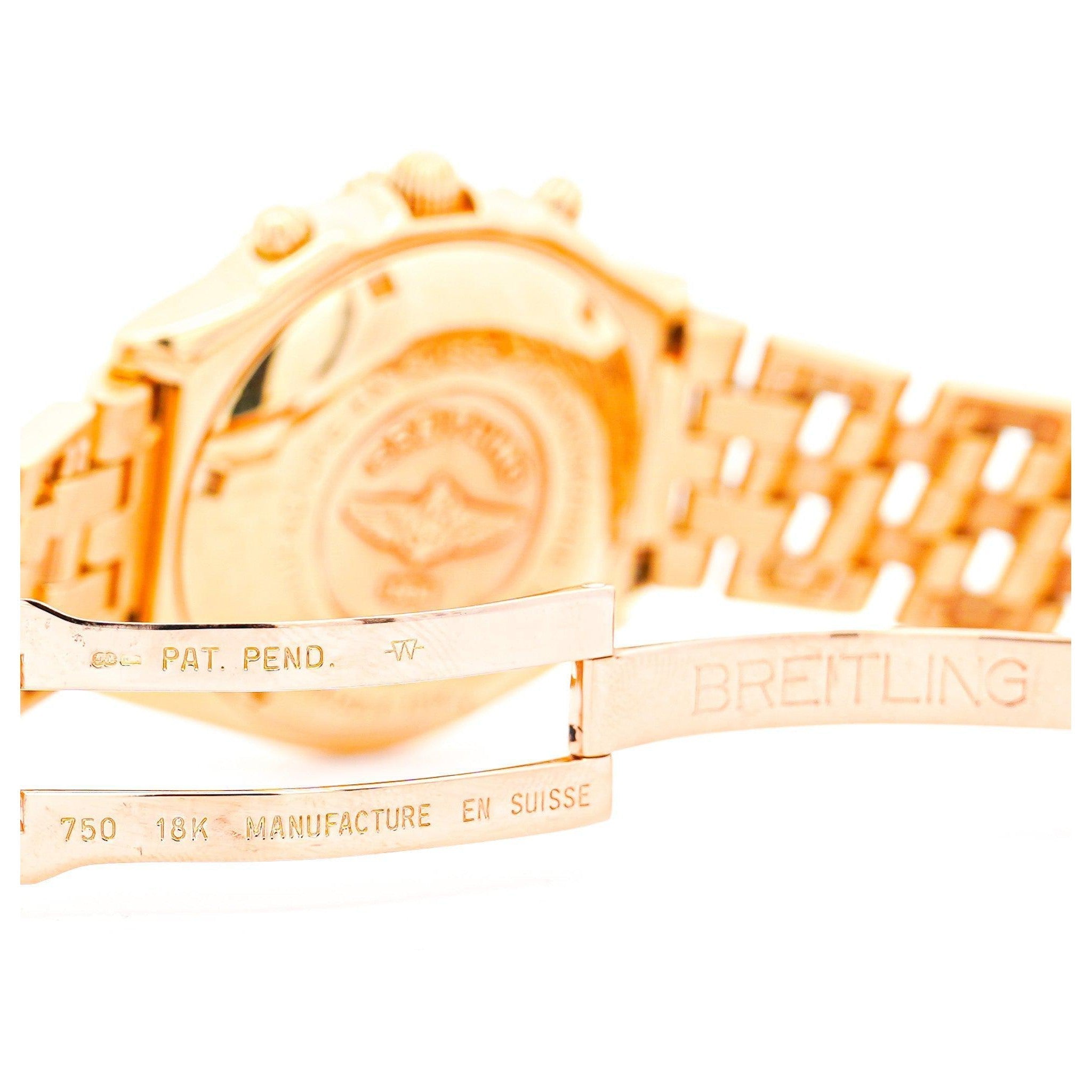 Rare Breitling 18K Gold Chronomat Black Dial 1884 Box & Papers – ASSAY