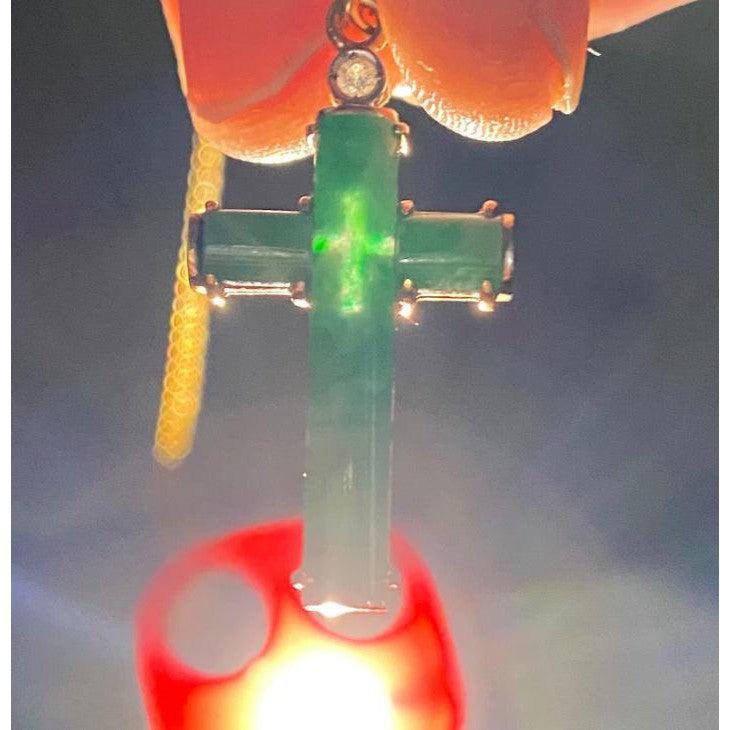 Jade Cross Pendant in 18k Solid Gold – ASSAY