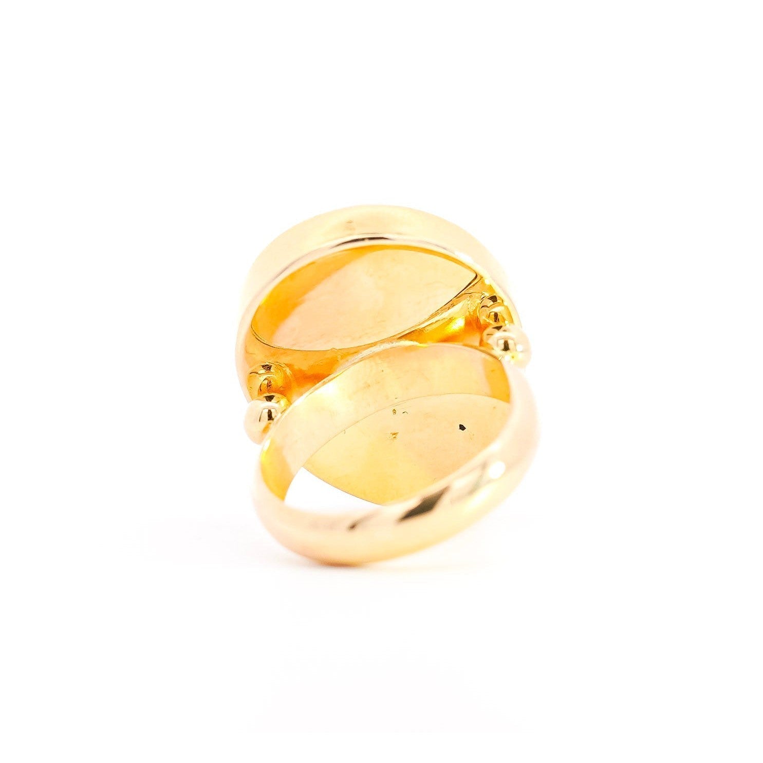 Vintage 22K Enamel and Gold "Auspice Maria" Saint Mary motif Christian ...